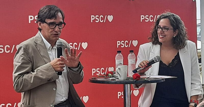 Salvador Illa apadrina a Cindy Rando en el seu debut com alcaldable ...